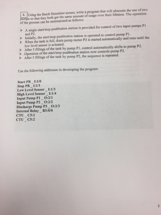 Using the Batch Simulator screen, write a program | Chegg.com