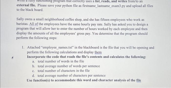 Solved 2. For each employee: a. Get the employee name from | Chegg.com