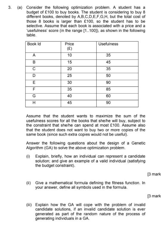 Solved 3. (a) Consider the following optimization problem. A | Chegg.com