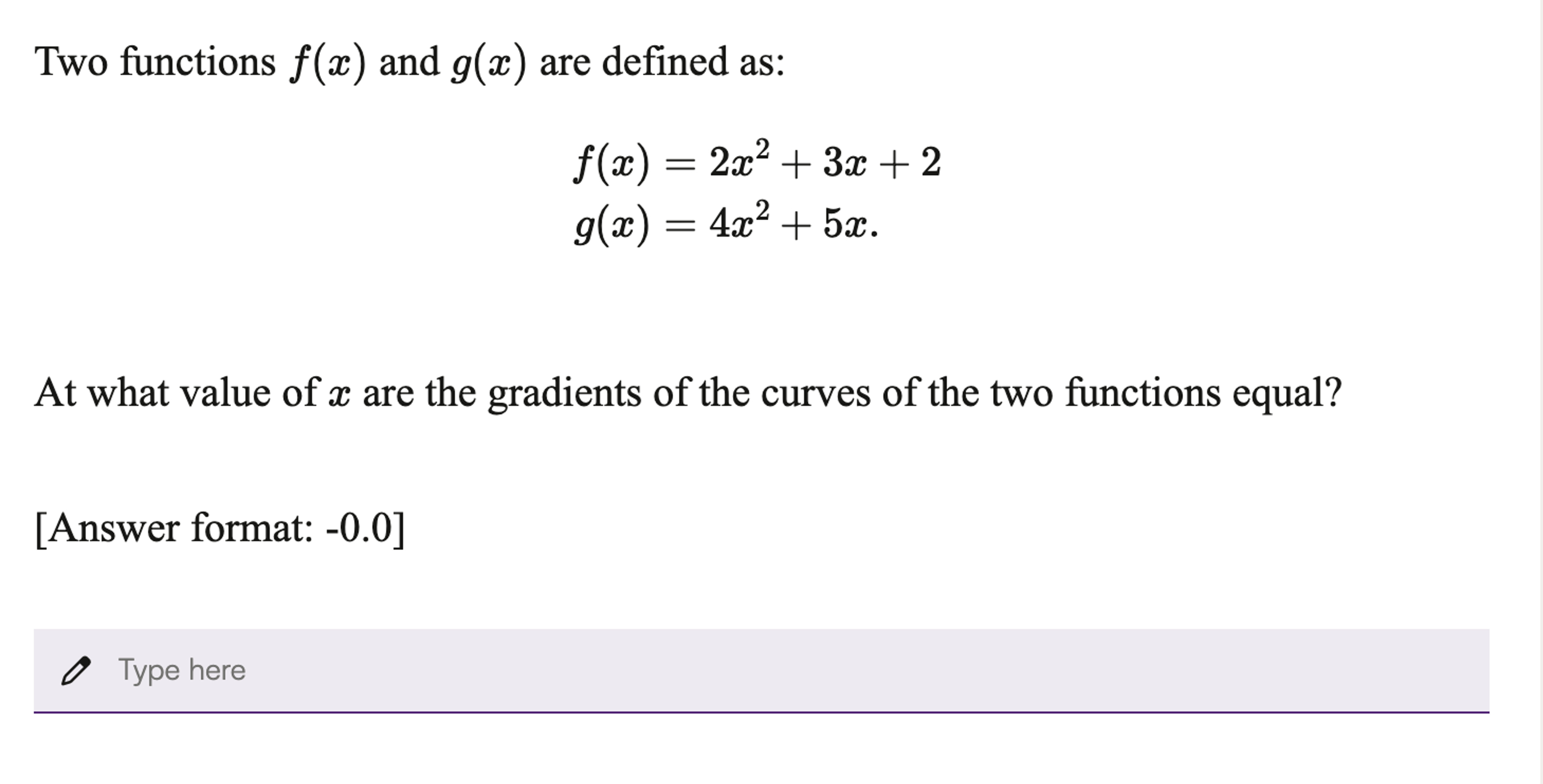 Solved Two functions f(x) ﻿and g(x) ﻿are defined | Chegg.com