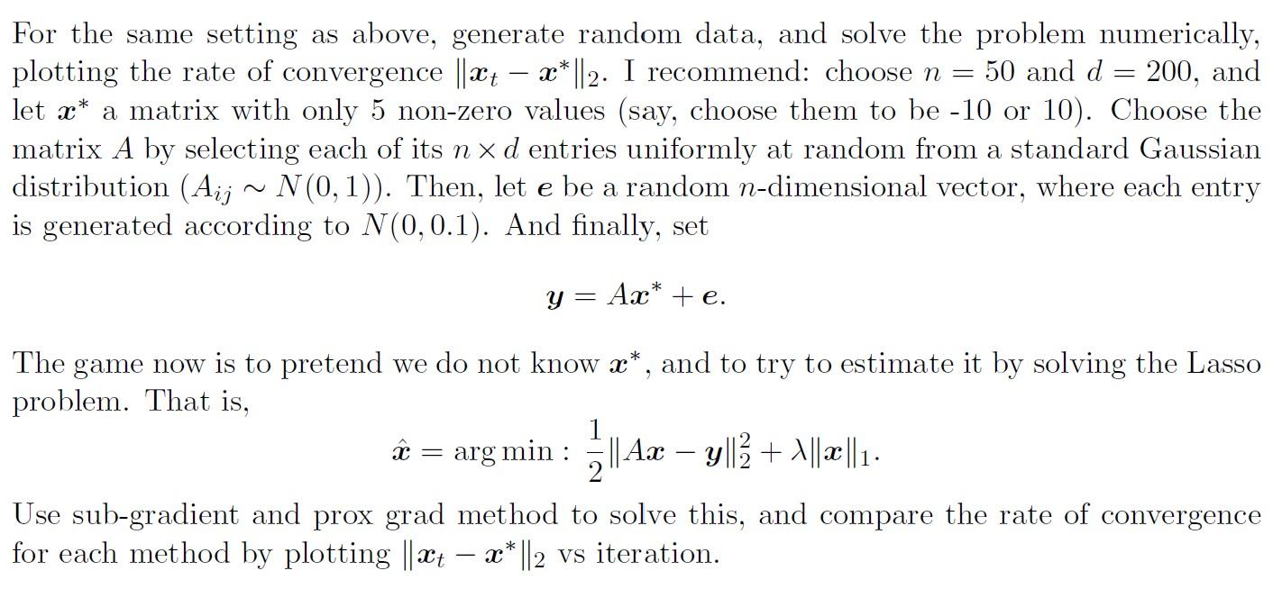 t = For the same setting as above, generate random | Chegg.com