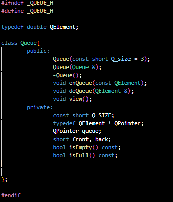 Solved Using this header file how would I create my deQueue | Chegg.com