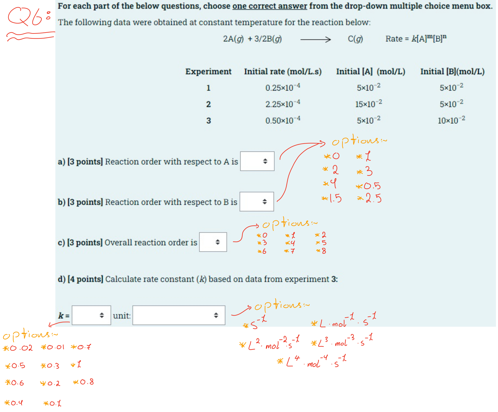 Solved The answers should be from the options written in | Chegg.com