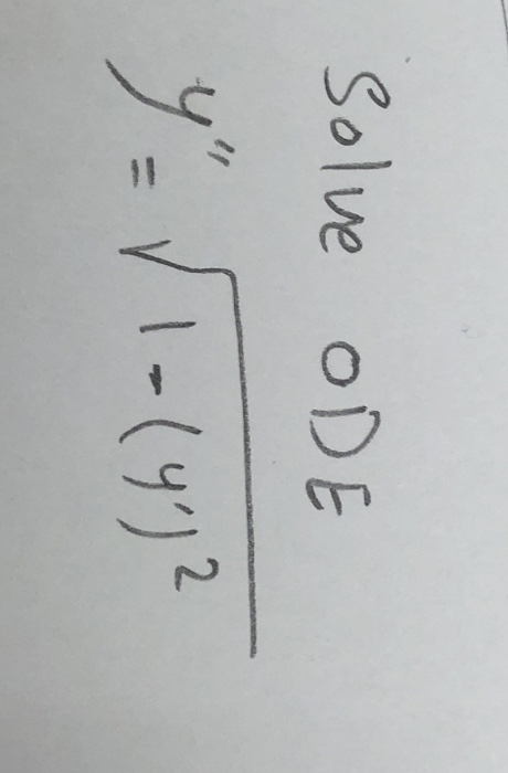 Solved Solve oDE 2. | Chegg.com