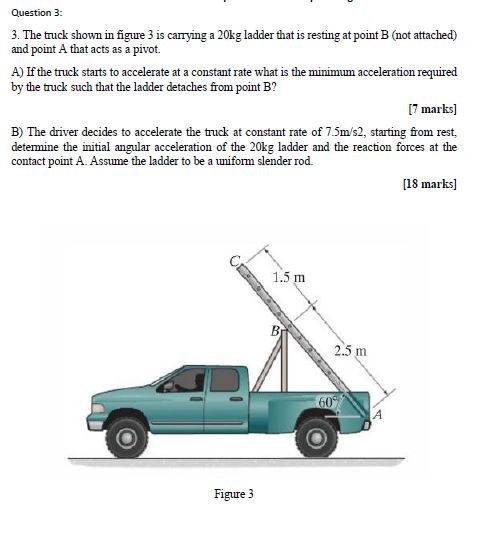 Solved Question 3: 3. The truck shown in figure 3 is | Chegg.com