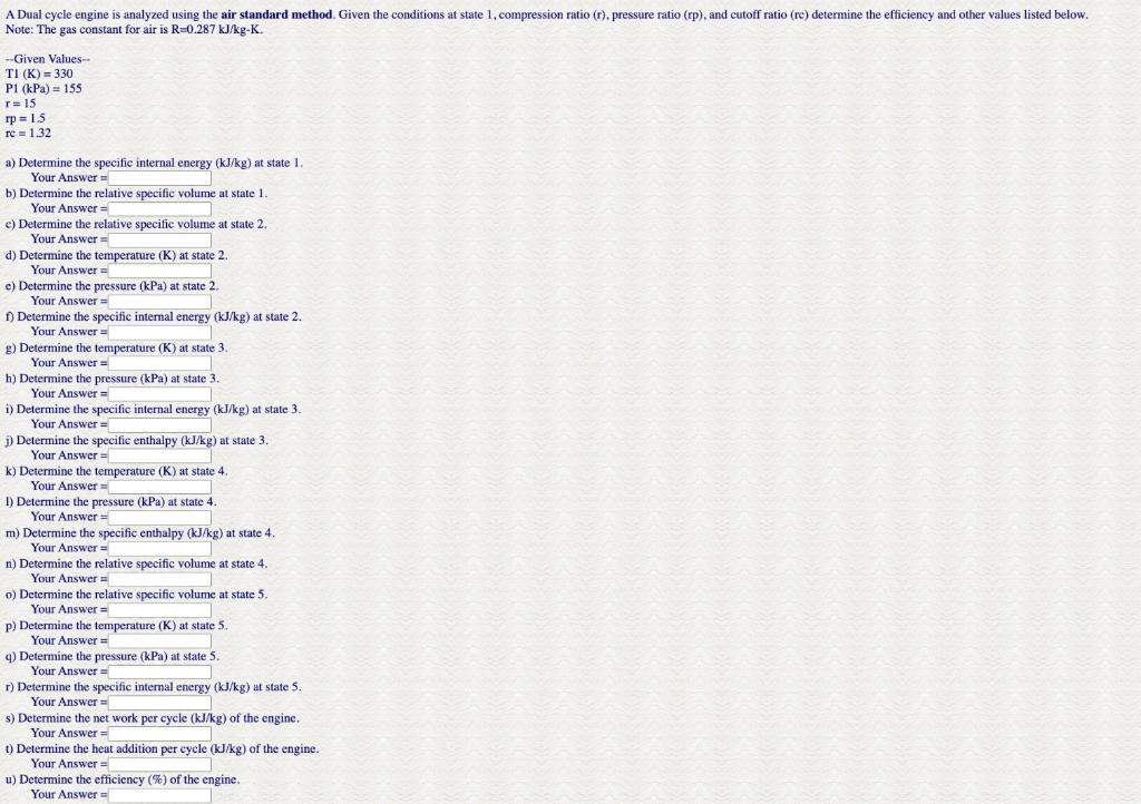 Solved Note: The gas constant for air is R=0.287 kJ/kg−K. | Chegg.com