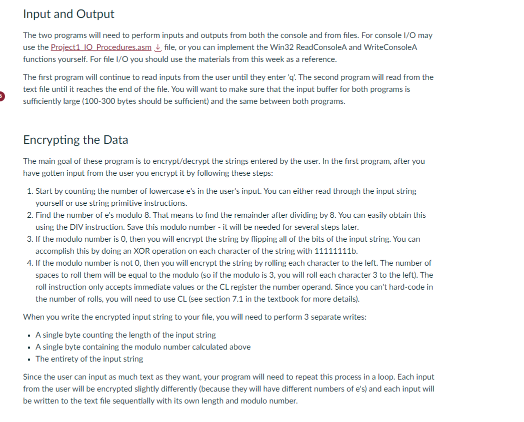 Solved Ine Program For this project, you will be creating | Chegg.com