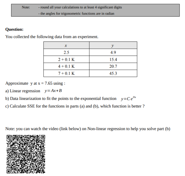 Solved Question:K=24You collected the following data from an | Chegg.com