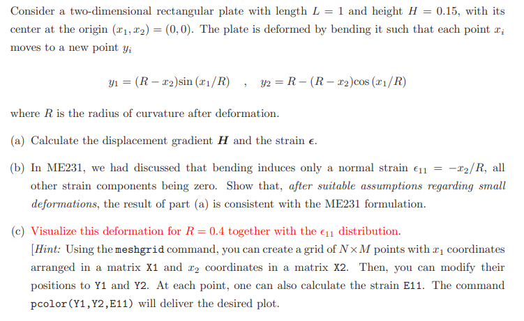Solved Consider a two-dimensional rectangular plate with | Chegg.com