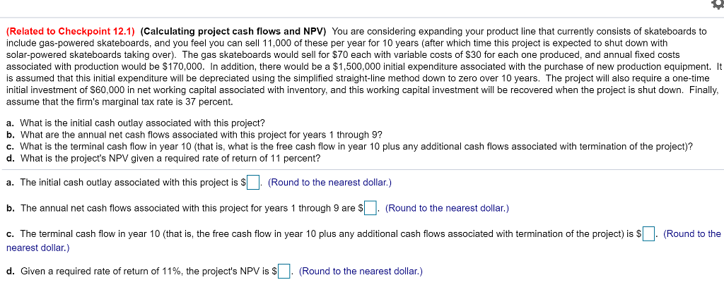 Solved (Related to Checkpoint 12.1) (Calculating project | Chegg.com