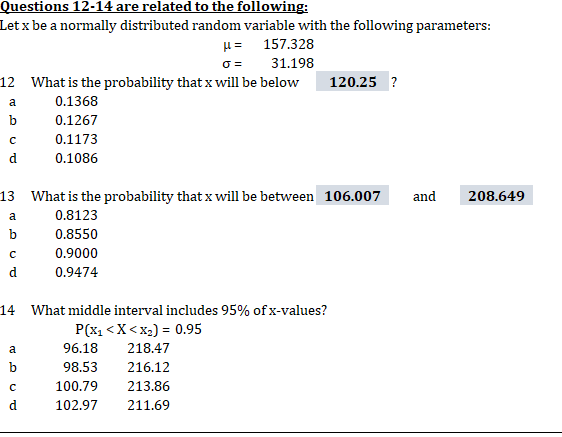 Solved Let x be a normally distributed random variable with | Chegg.com