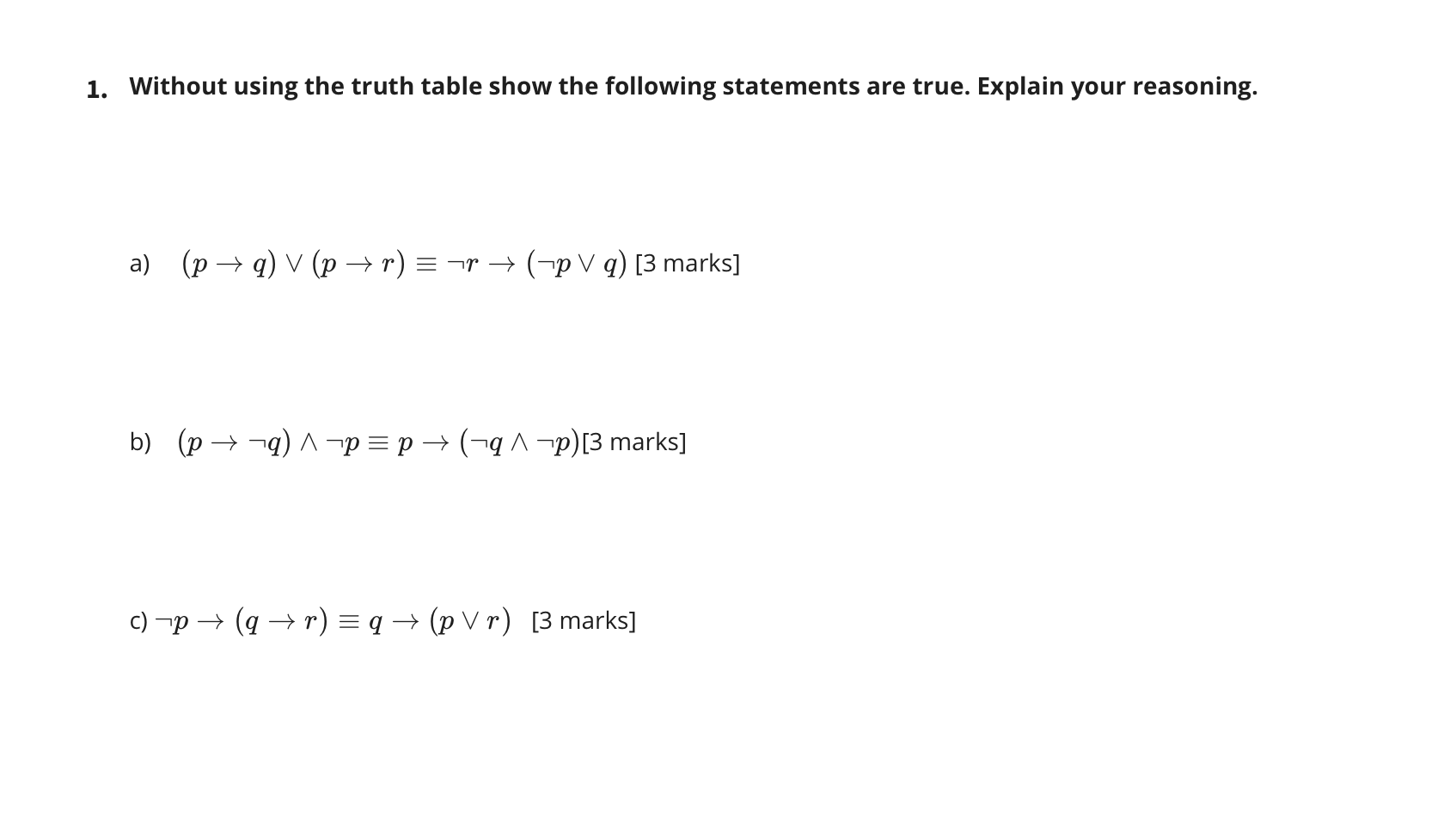 Solved 1. Without using the truth table show the following | Chegg.com