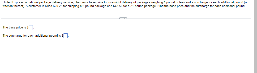 Solved United Express, a national package delivery service, | Chegg.com