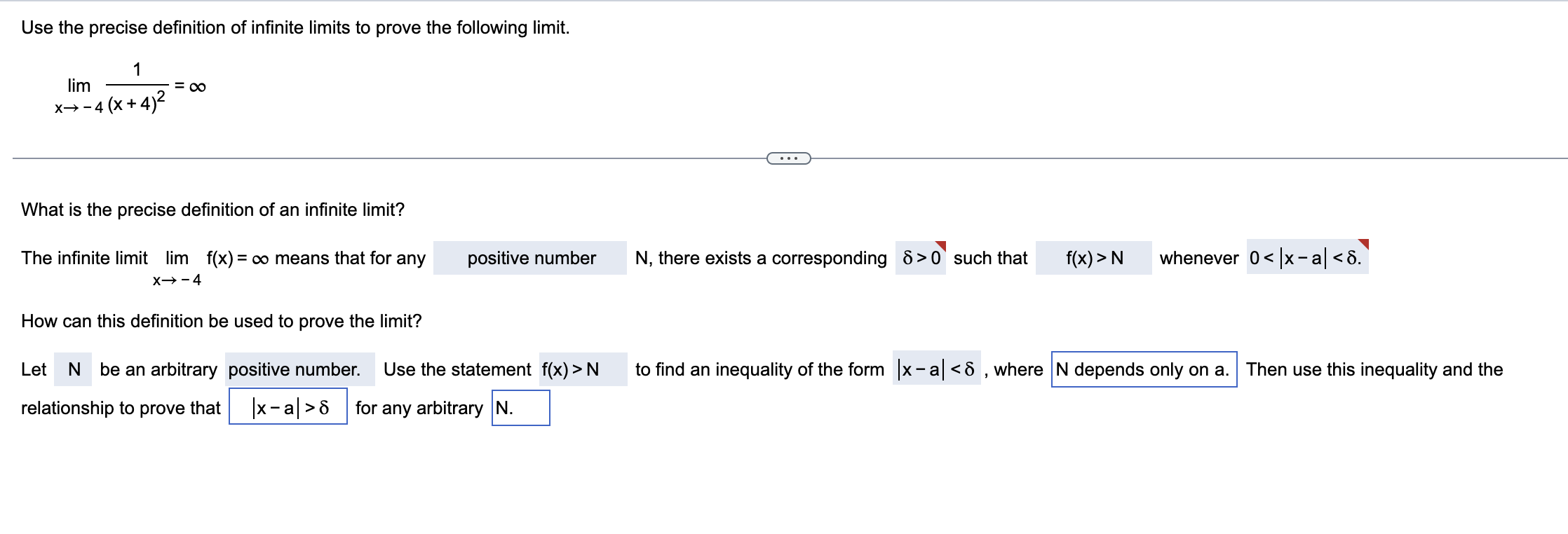 Solved Use the precise definition of infinite limits to | Chegg.com