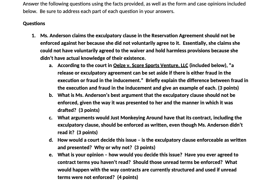 Solved Answer the following questions using the facts | Chegg.com