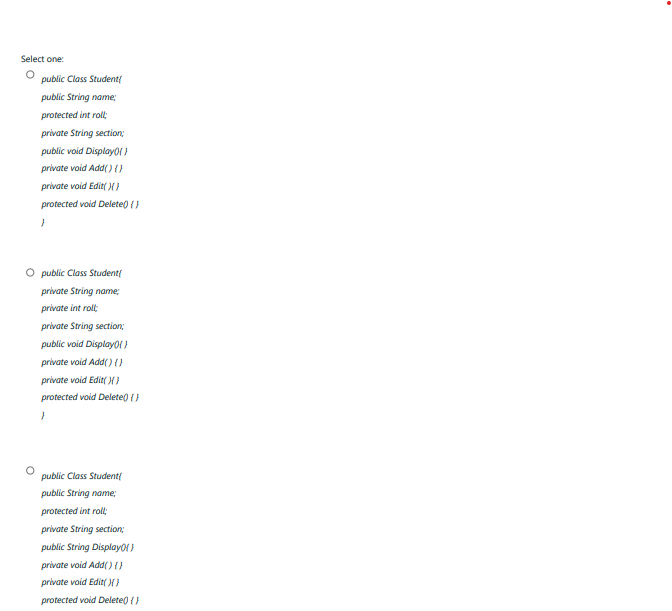 Solved Consider the following class diagram: Choose the best | Chegg.com Solved Consider the following class diagram: Choose the best | Chegg.com