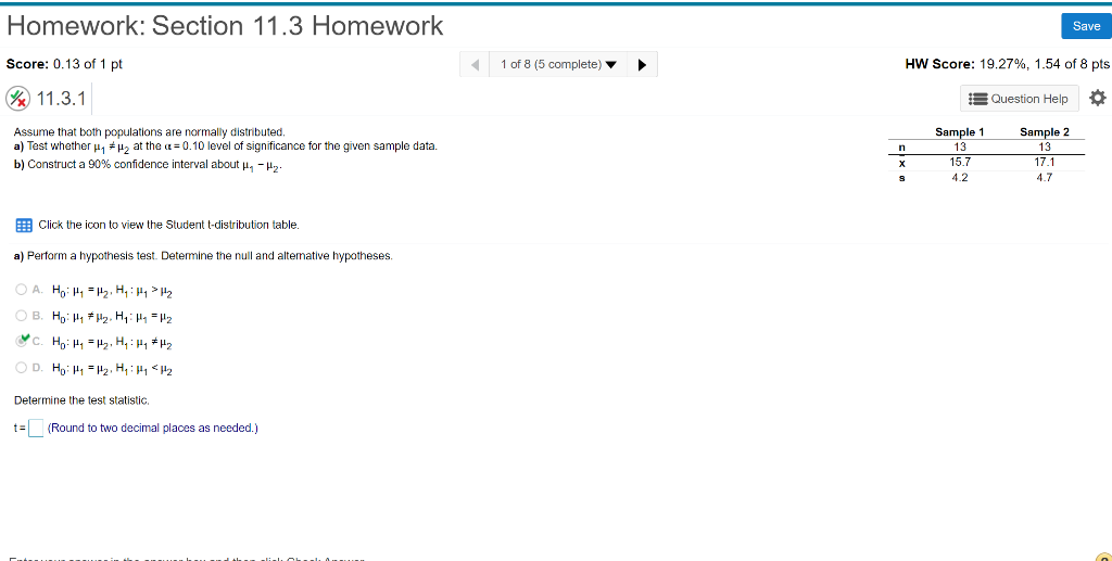 Solved Homework Section 11 3 Homework Save Score 0 Of 1 Pt