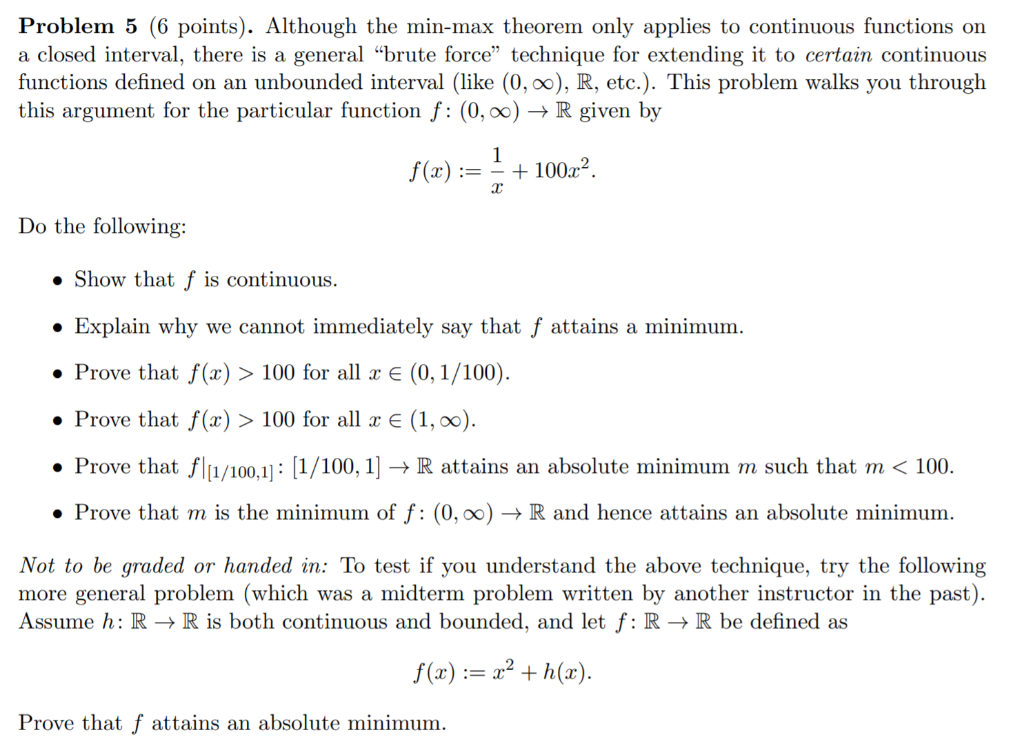 Solved Problem 5 (6 points). Although the min-max theorem | Chegg.com