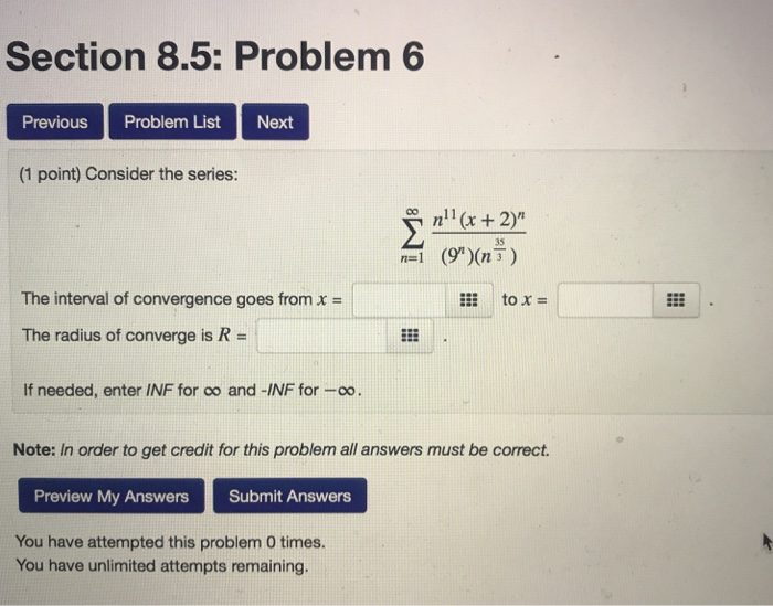 Solved Section 8.5: Problem 5 Previous Problem List Next (1 | Chegg.com