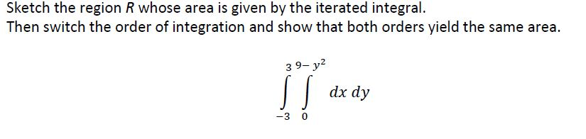 Solved Sketch the region R whose area is given by the | Chegg.com