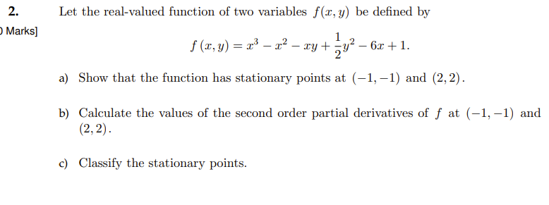 Solved Let the real-valued function of two variables f(x,y) | Chegg.com