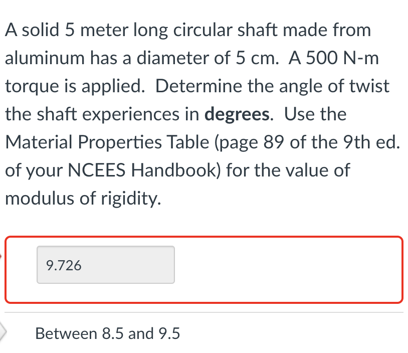 Solved A solid 5 meter long circular shaft made from | Chegg.com