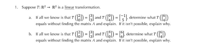 Solved Suppose T: Ropf^2 rightarrow R^2 is a linear | Chegg.com