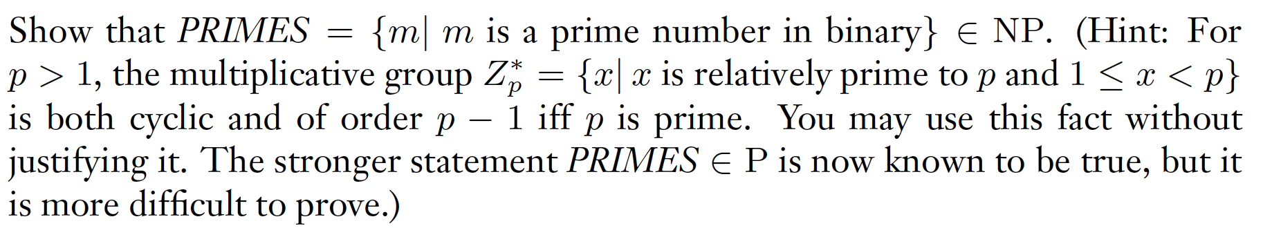 р Show that PRIMES = {m| m is a prime number in | Chegg.com