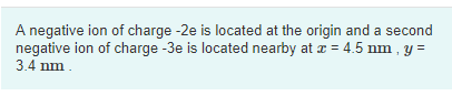 Solved Find the force on the ion of charge -2e ( Fx and Fy). | Chegg.com
