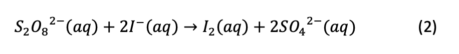 Calculate the concentrations of [I– ] and [S2O8 – ] | Chegg.com