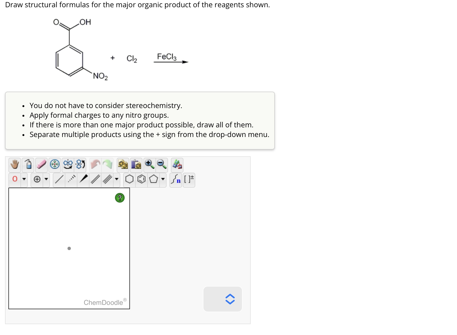 Solved Draw structural formulas for the major organic | Chegg.com