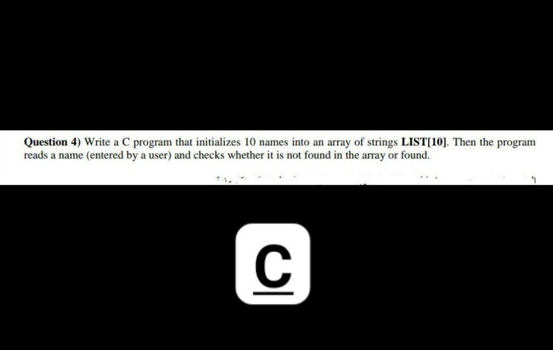 Solved Question 4) Write a C program that initializes 10 | Chegg.com