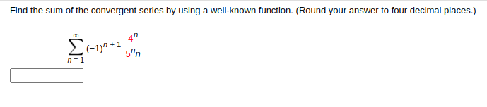 Solved Find the sum of the convergent series by using a | Chegg.com