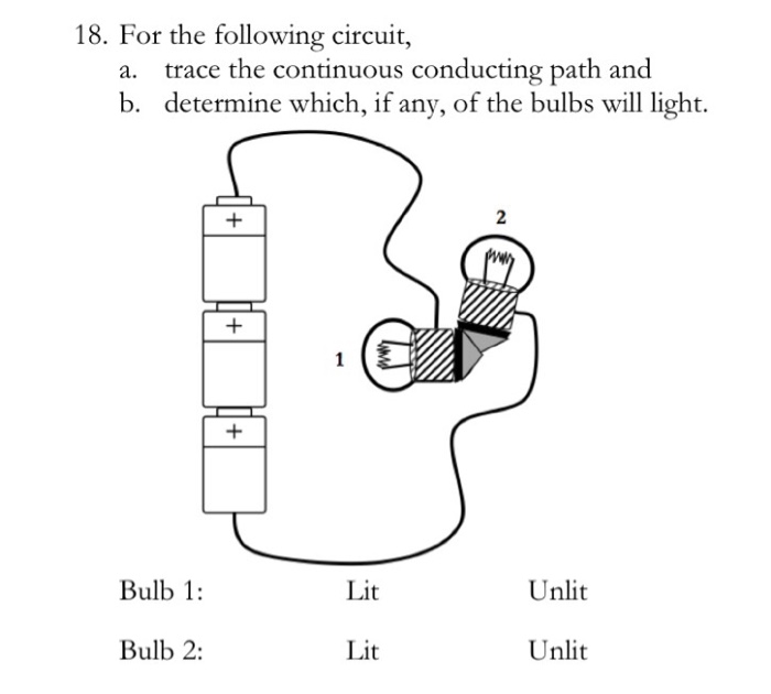 Solved For the following circuit, a. trace | Chegg.com
