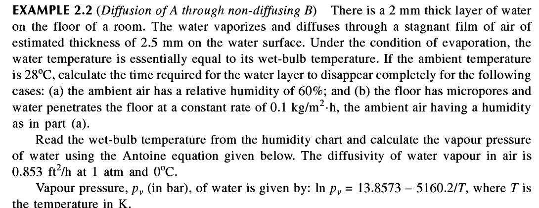 EXAMPLE 2.2 (Diffusion of A through non-diffusing B ) | Chegg.com
