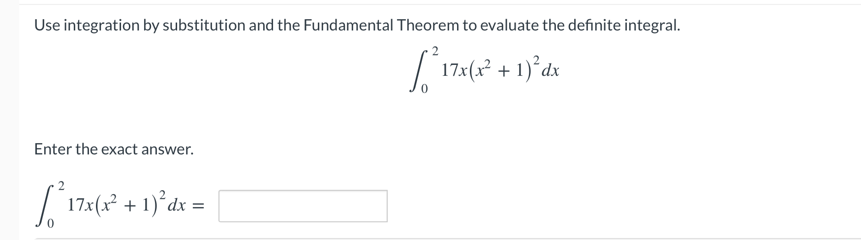 Solved Use the Fundamental Theorem to calculate the definite | Chegg.com