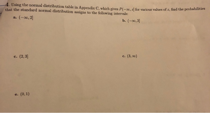 Solved Using the normal distribution table in Appendix C, | Chegg.com