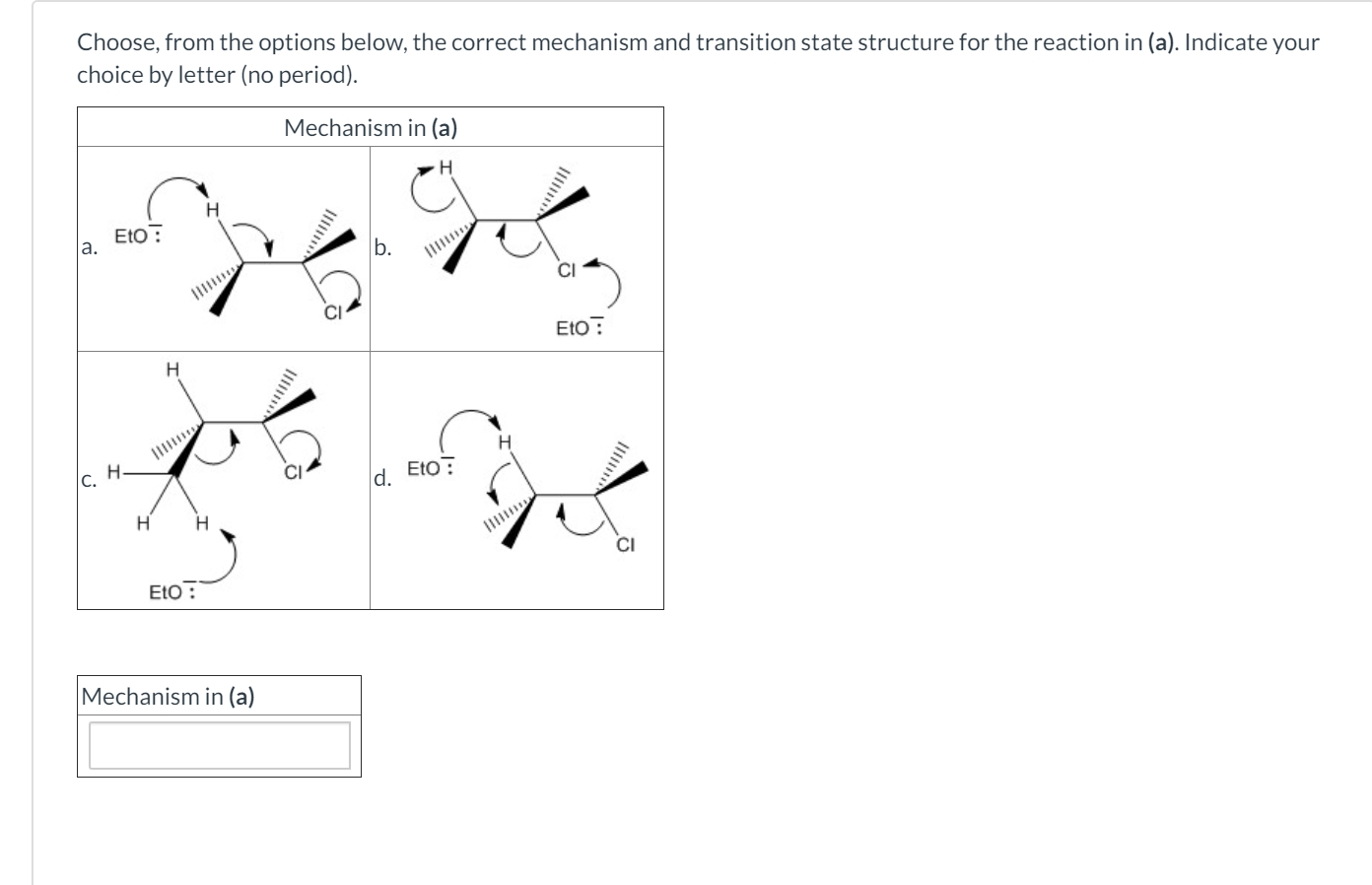 Solved Choose, from the options below, the correct mechanism | Chegg.com Solved Choose, from the options below, the correct mechanism | Chegg.com