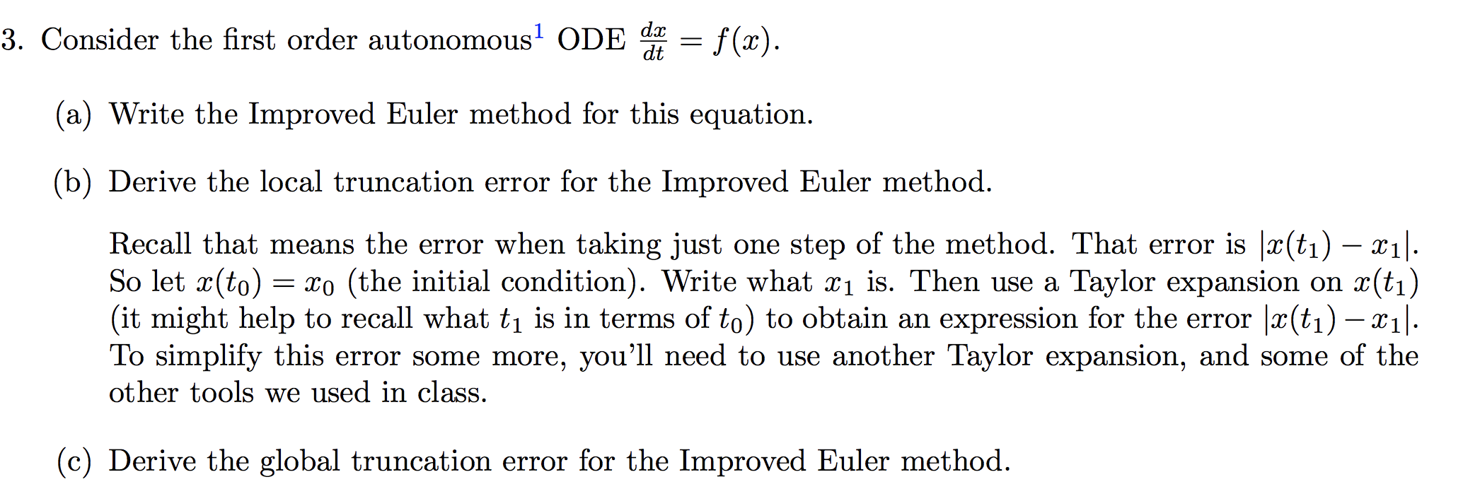 Solved 3. Consider the first order autonomous? ODE di= f(x). | Chegg.com