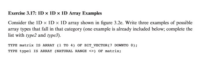 Exercise 3.17: 1D X 1D X ID Array Examples Consider | Chegg.com