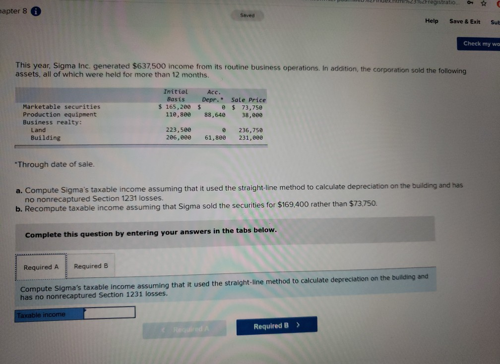Solved apter 8 Saved Help Save & Exit Sub Check my wo This | Chegg.com