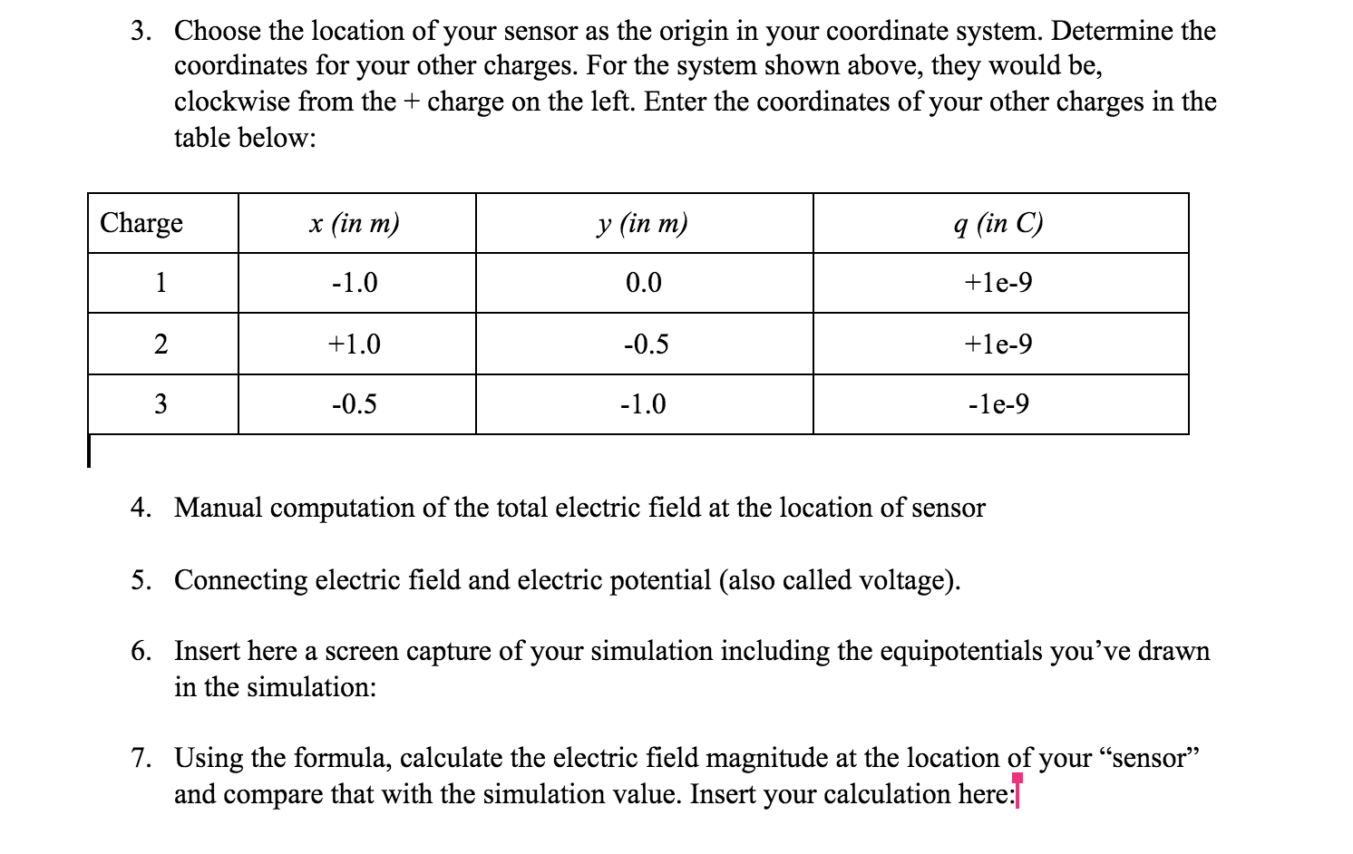 Solved 4. Manual computation of the total electric field at | Chegg.com