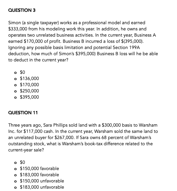 Solved Simon (a single taxpayer) works as a professional | Chegg.com