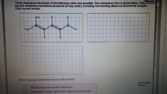 Solved Map Three resonance structures of the following | Chegg.com