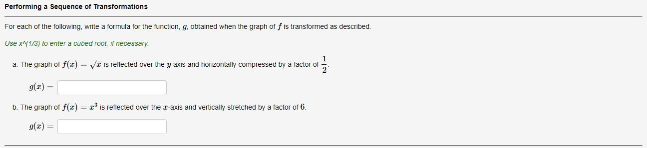 Solved Performing a Sequence of Transformations For each of | Chegg.com