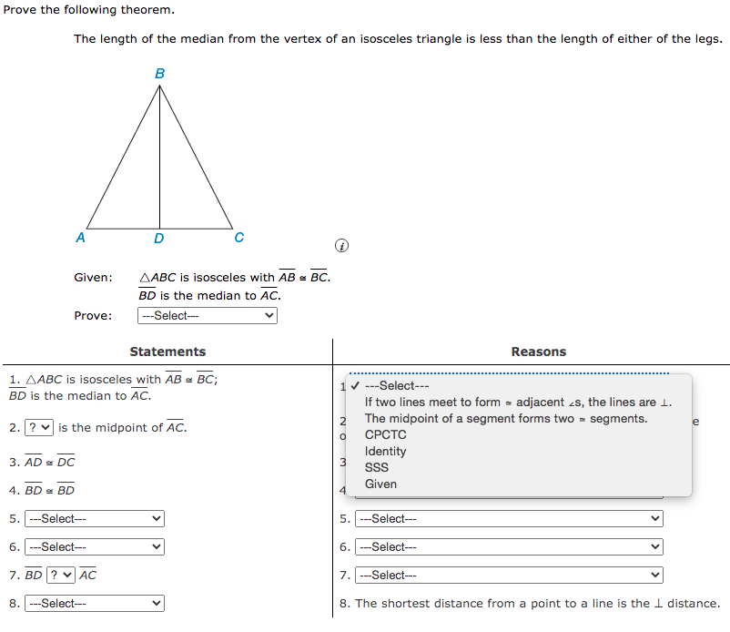 Solved Prove the following theorem. The length of the median | Chegg.com