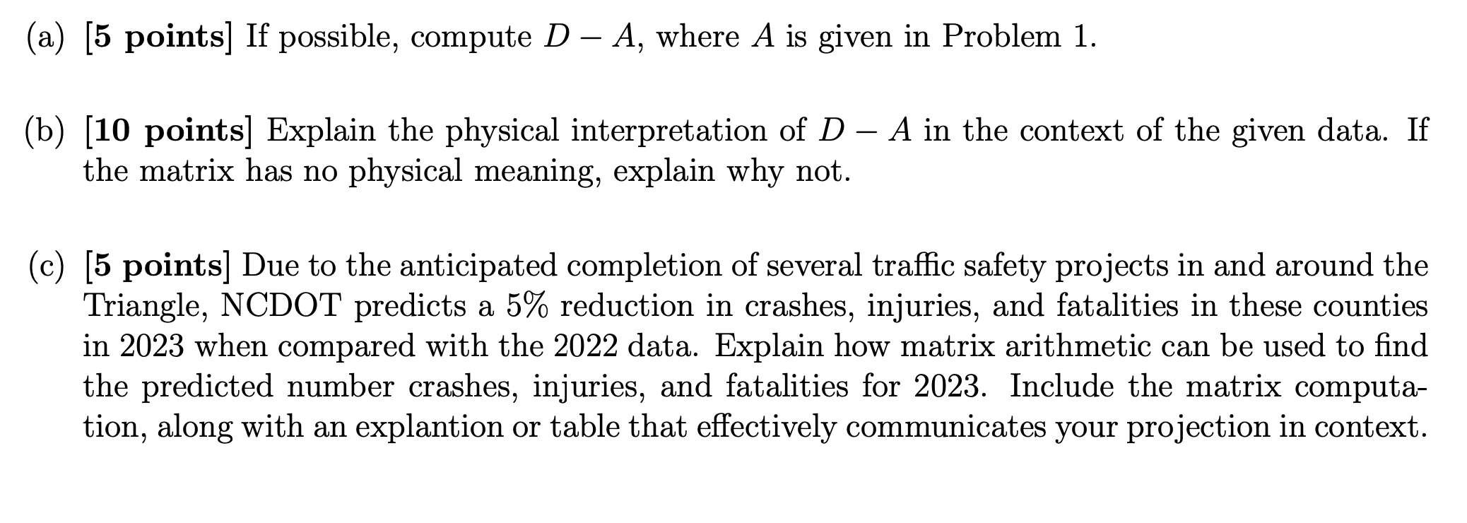 Solved 1. The numbers of crashes, injuries, and fatalities | Chegg.com