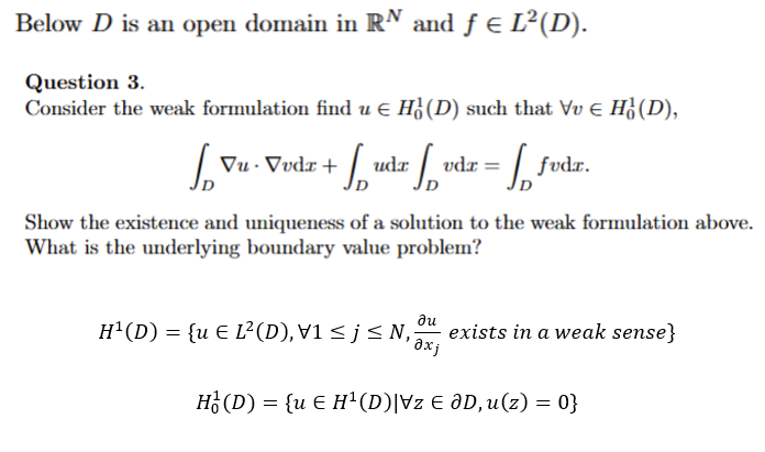 Solved Below D is an ﻿open domain in RN ﻿and | Chegg.com