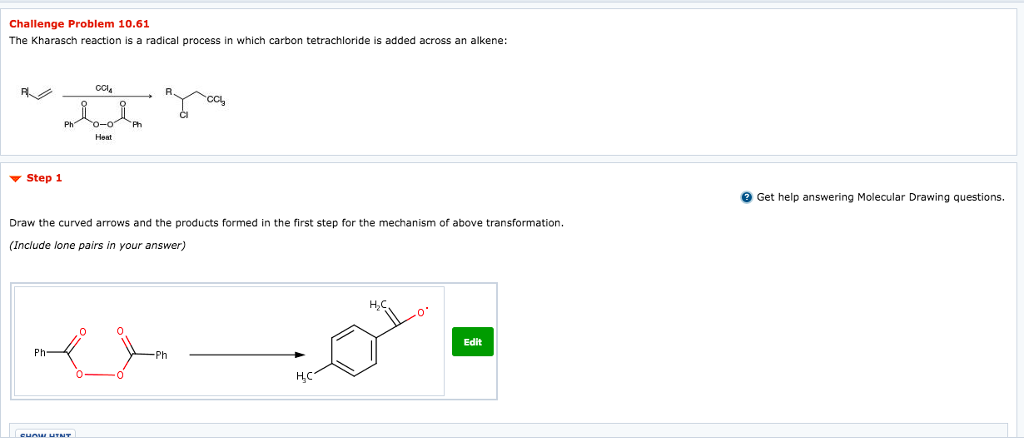 Solved Challenge Problem 10.61 The Kharasch reaction is a | Chegg.com