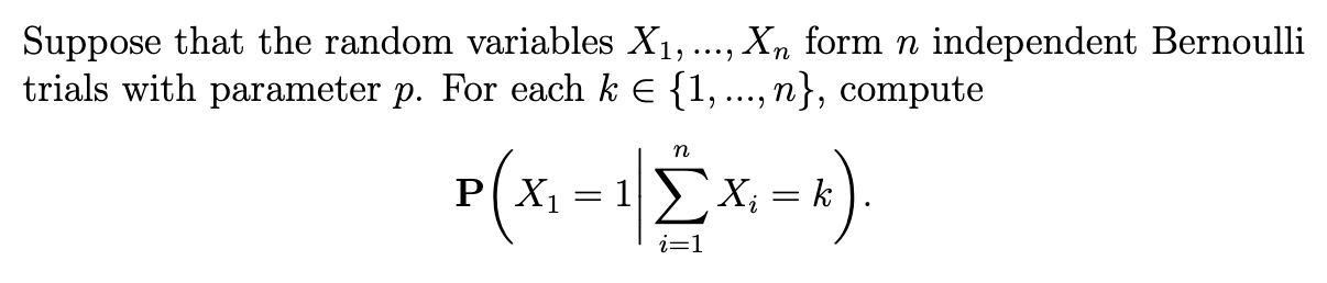 Solved Suppose that the random variables X1,…,Xn form n | Chegg.com